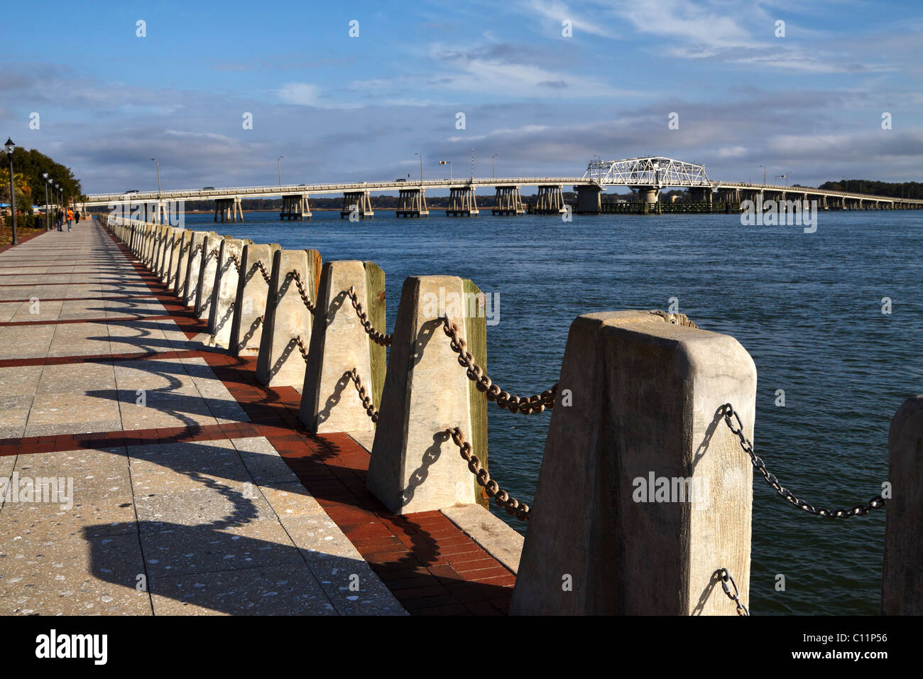 View of the Woods Memorial Bridge from the Henry Chambers Waterfront ...