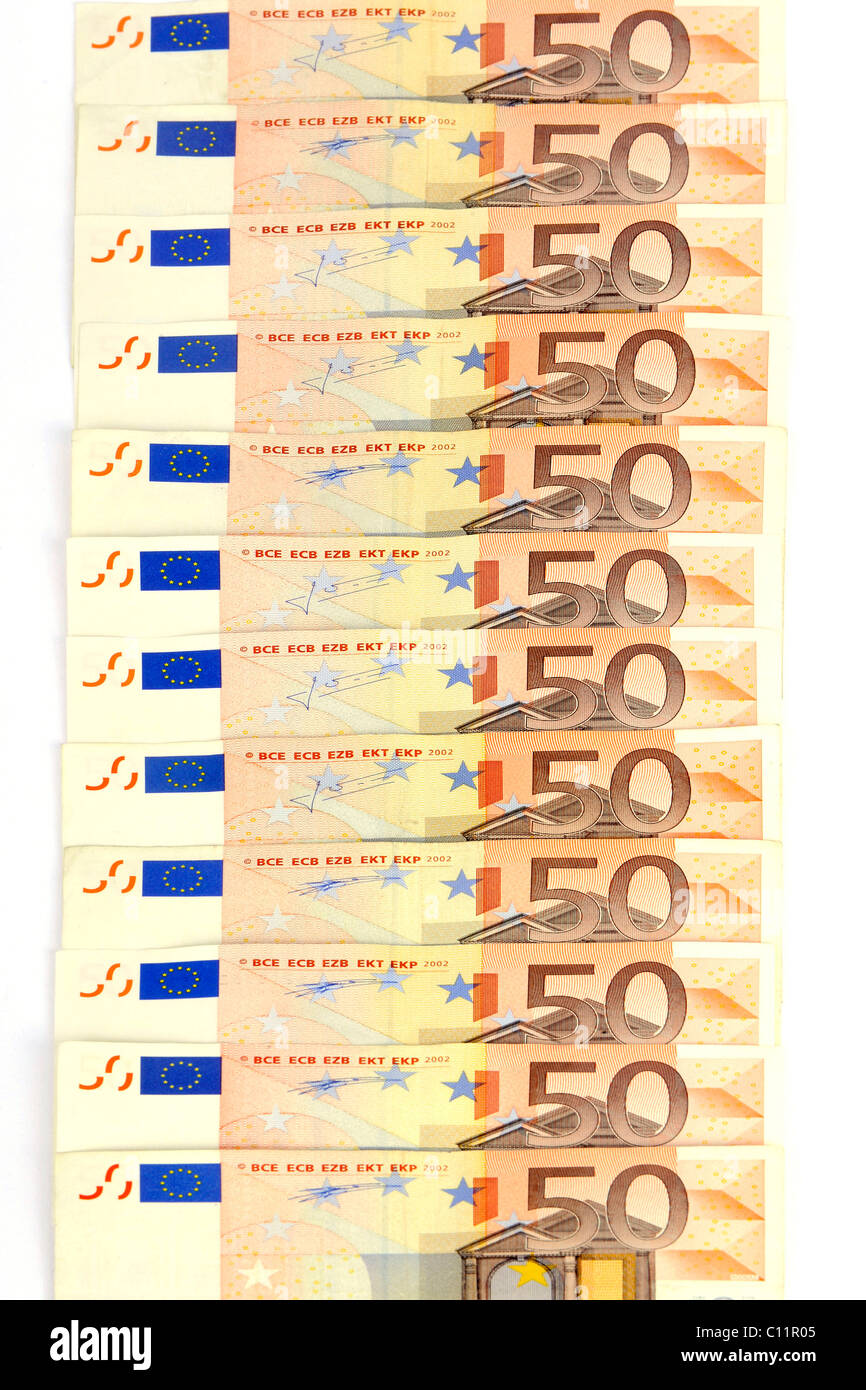 50 Euro bank notes, bills Stock Photo - Alamy