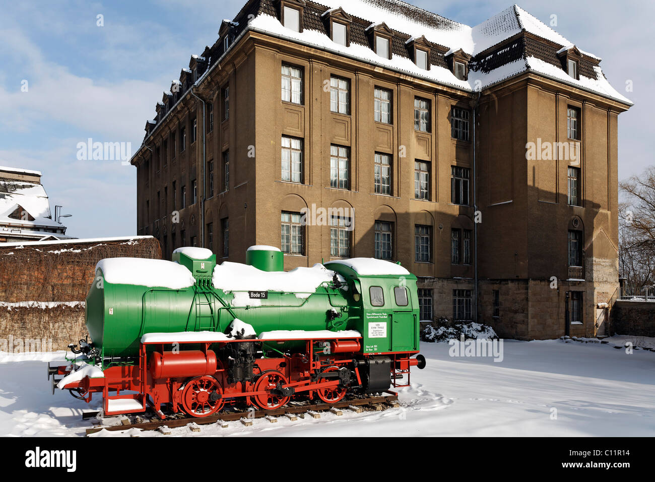 Old steam locomotive of the former iron and steel works Thale ...