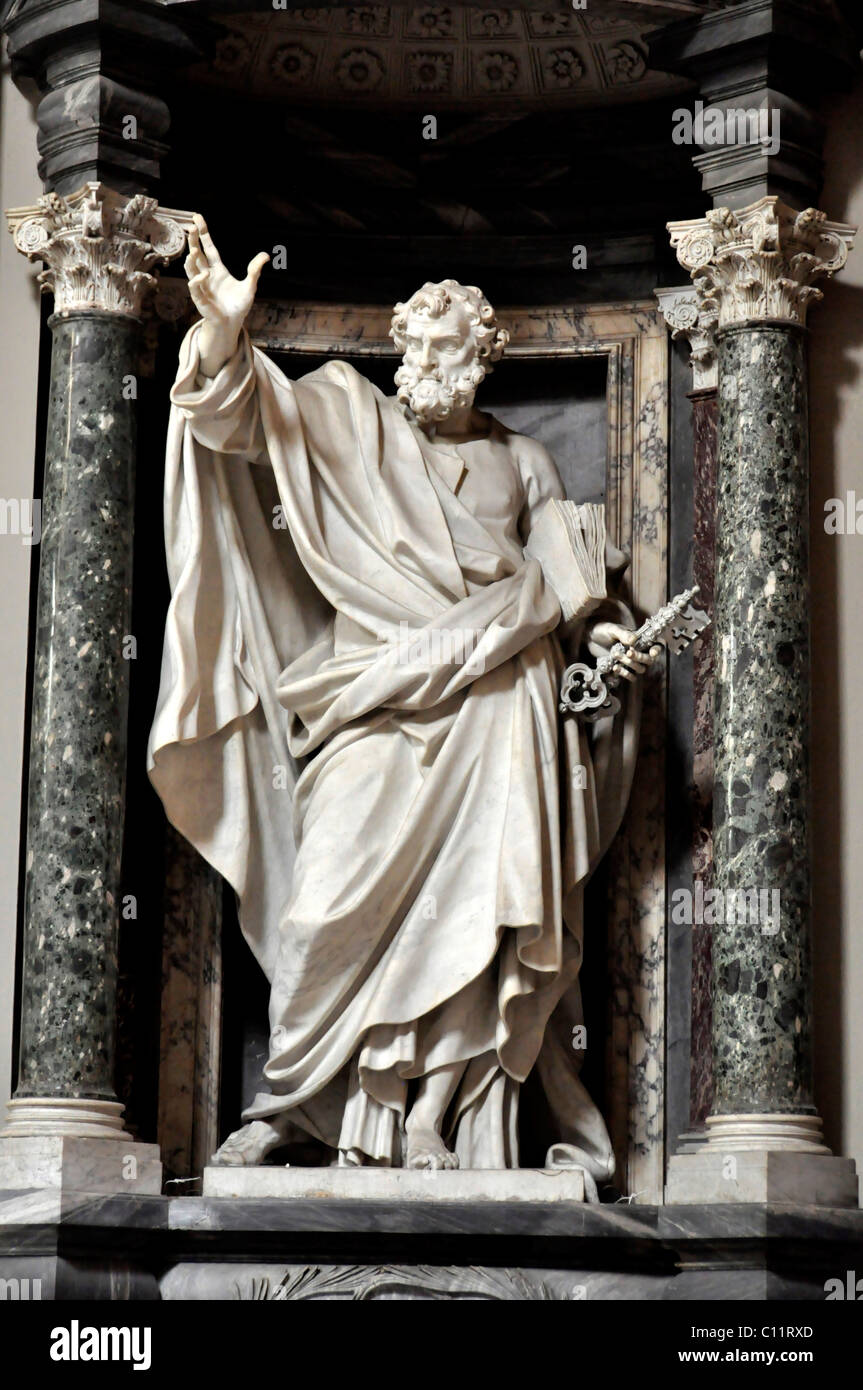 Statue of the apostle Petrus, nave, San Giovanni Basilica in Laterano ...
