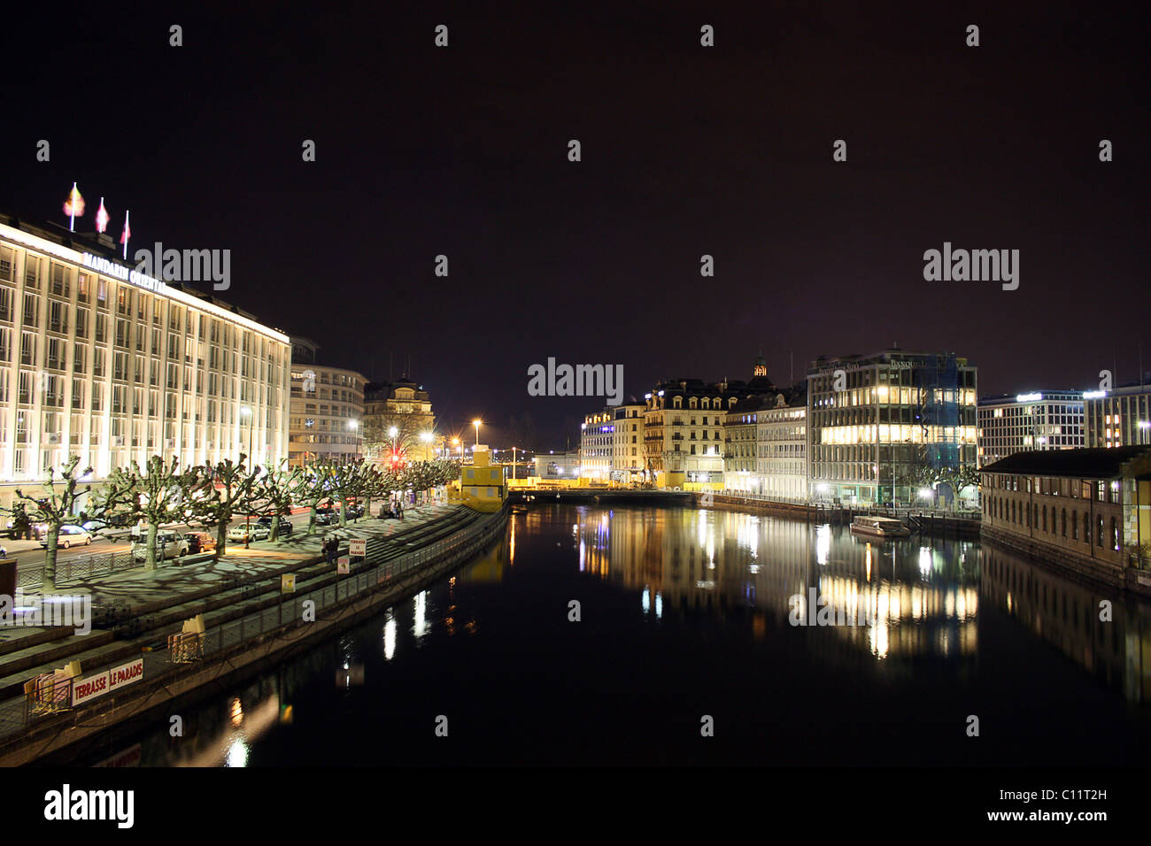 Geneva Switzerland Night High Resolution Stock Photography and Images ...