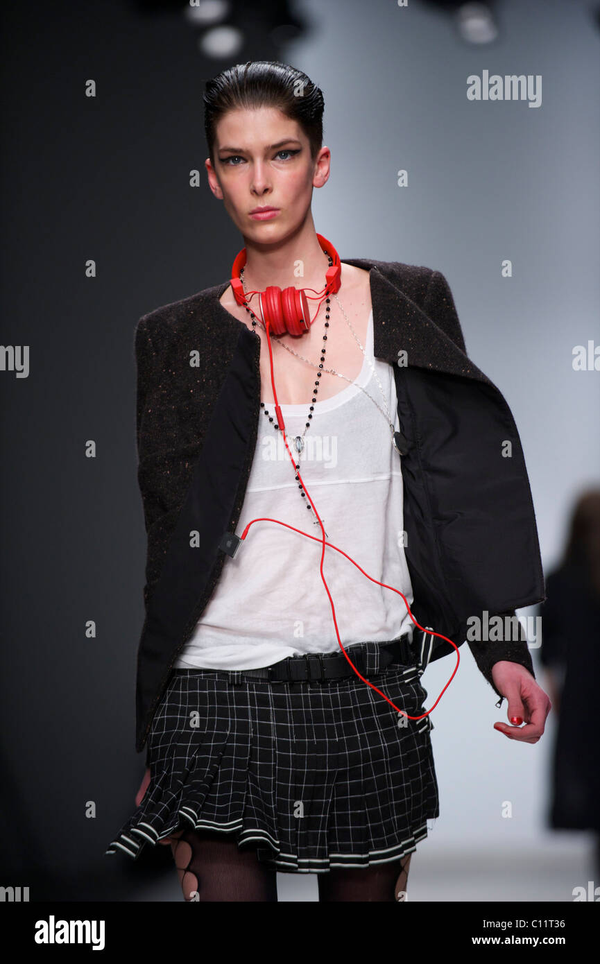 Models exhibit the PPQ autumn 2011 collection at the BFC Showspace at ...