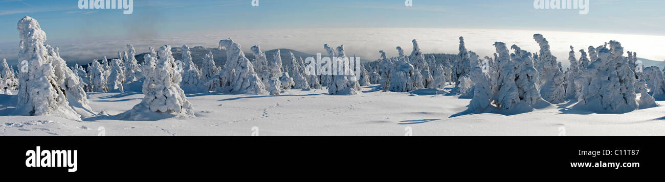 Mt Brocken Panorama, winter on Mt Brocken in the Harz, Blocksberg ...