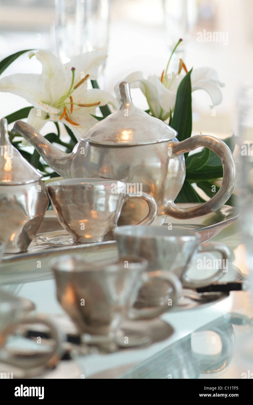 Silver Service Table High Resolution Stock Photography and Images - Alamy