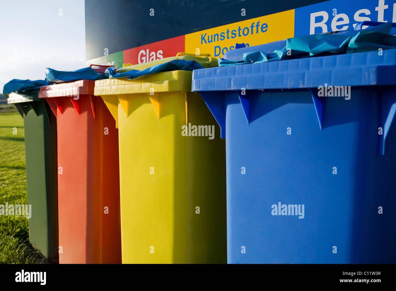 Different garbage cans waste separation hi-res stock photography and ...