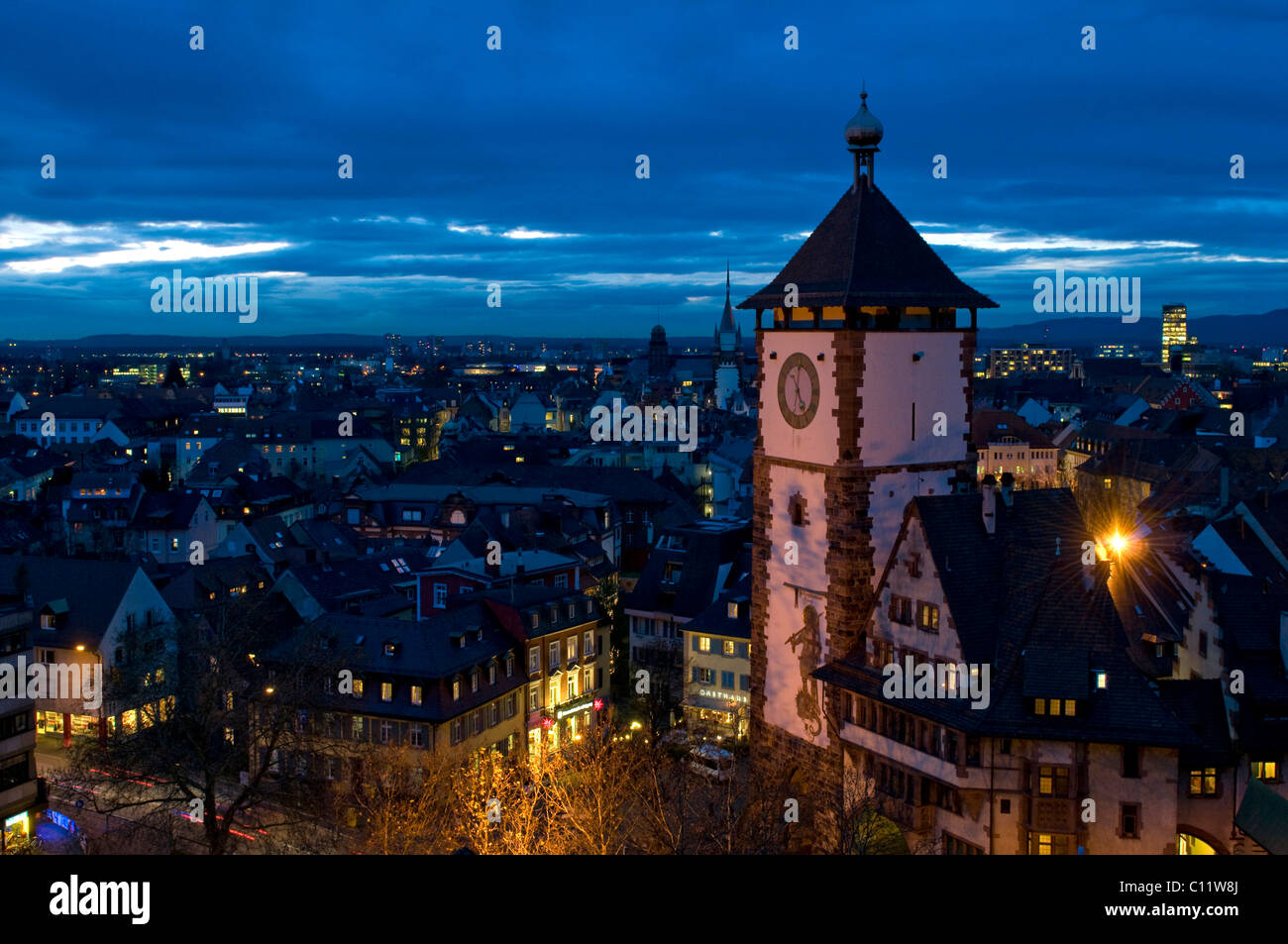 Panorama of the night city top view hi-res stock photography and images ...