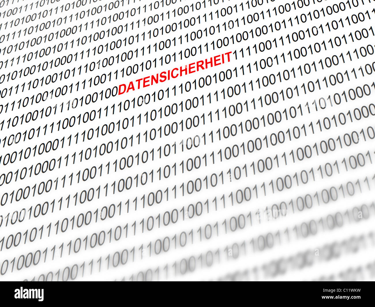 "Datensicherheit", German for "data security" in the internet Stock ...