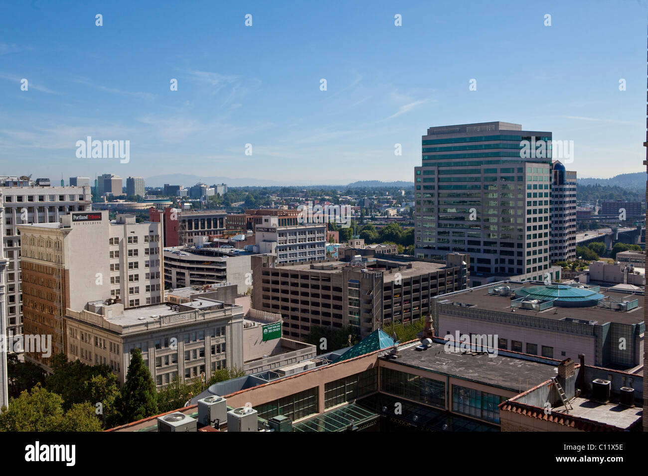 Office buildings from above hi-res stock photography and images - Alamy