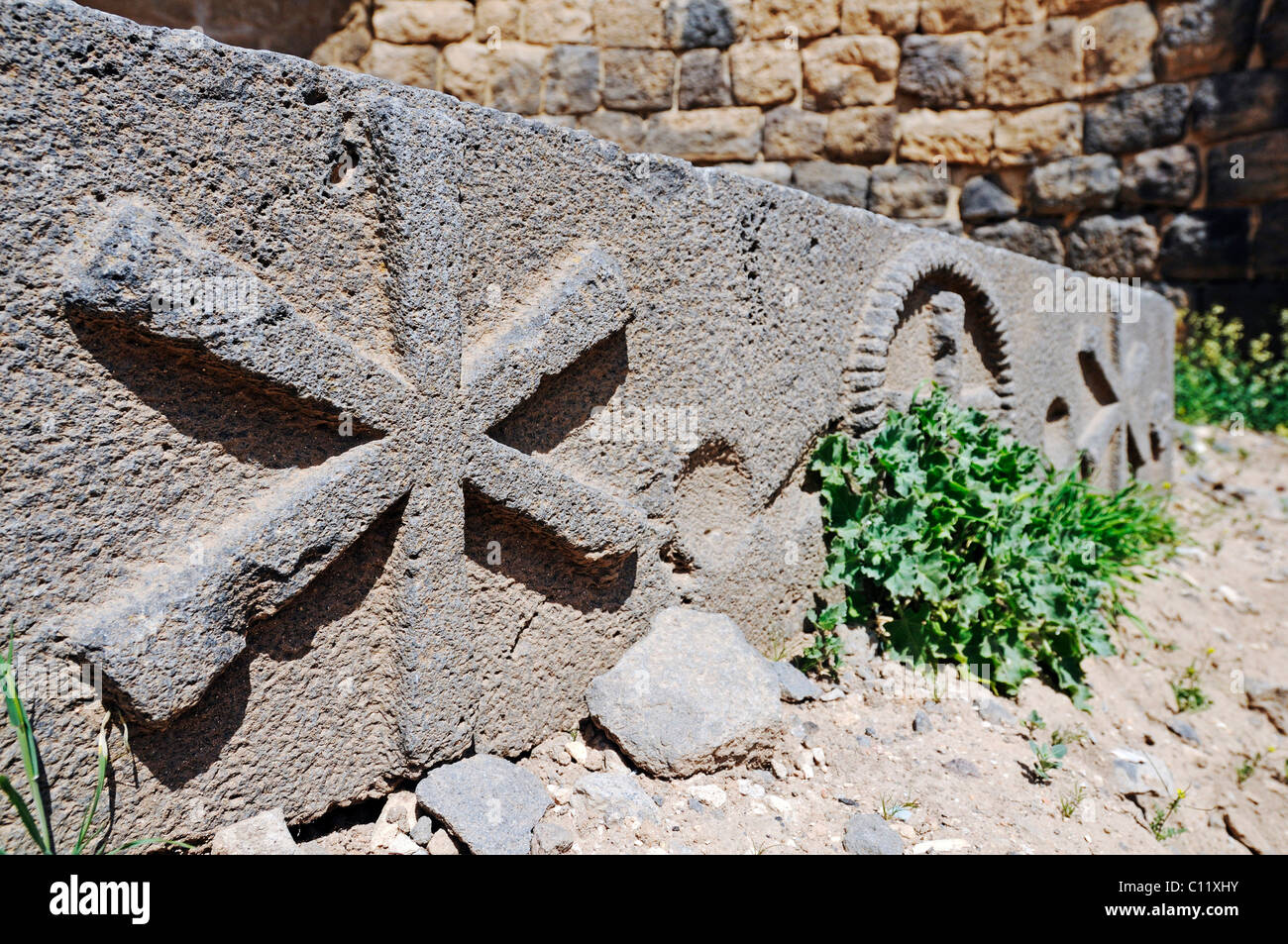 Excavation site in the Roman ruins of Bosra, Syria, Asia Stock Photo ...