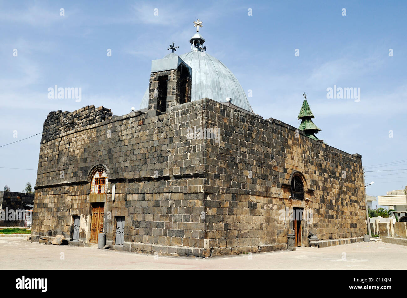 Octagonal Greek Orthodox church of St. George from the 6th century ...