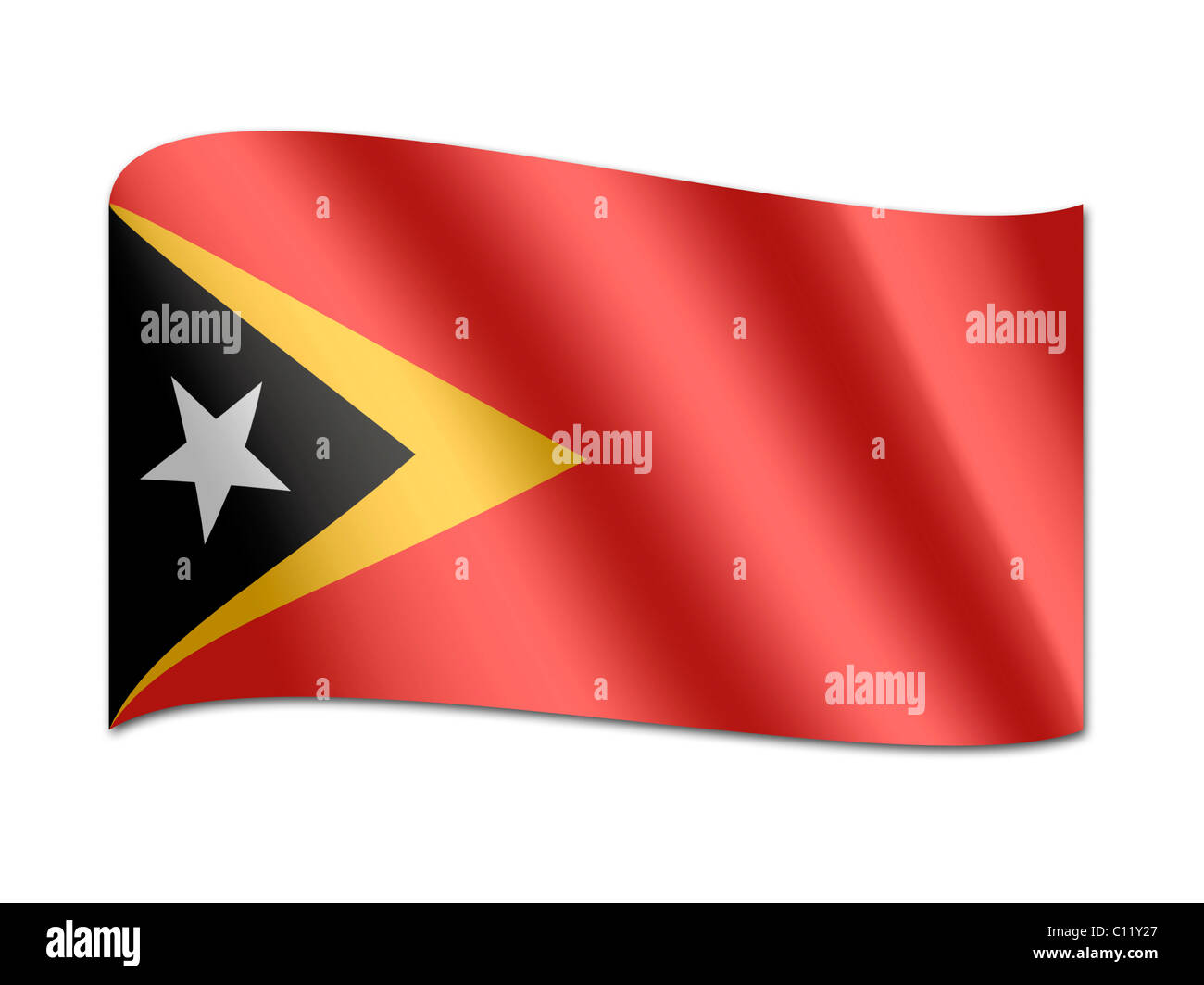 Flag of East Timor Stock Photo - Alamy