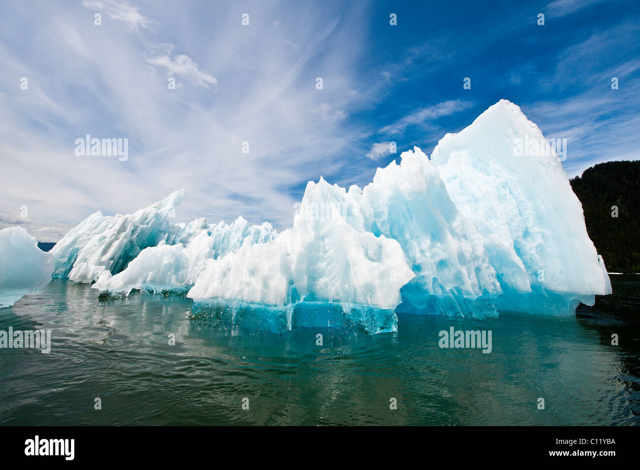 Alaska. Glacier blue ice iceberg in LeConte Bay, Southeast Alaska Stock ...