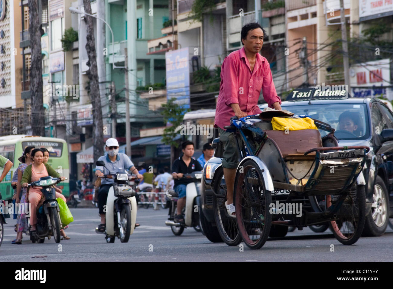 Vietnam motorcycle taxi driver hi-res stock photography and images - Alamy