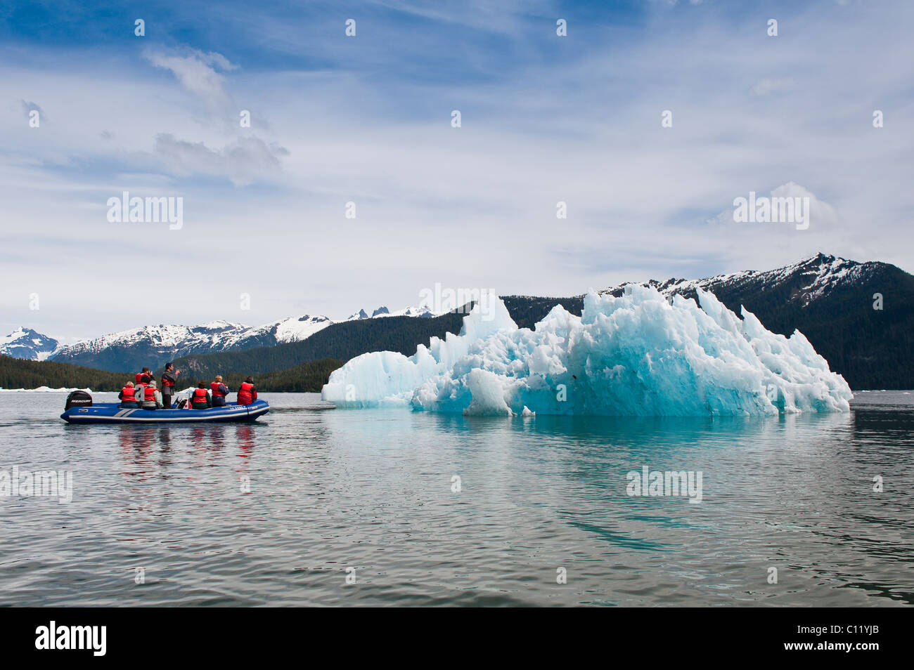 Alaska. Exploring an iceberg in LeConte Bay, Southeast Alaska. (MRs ...