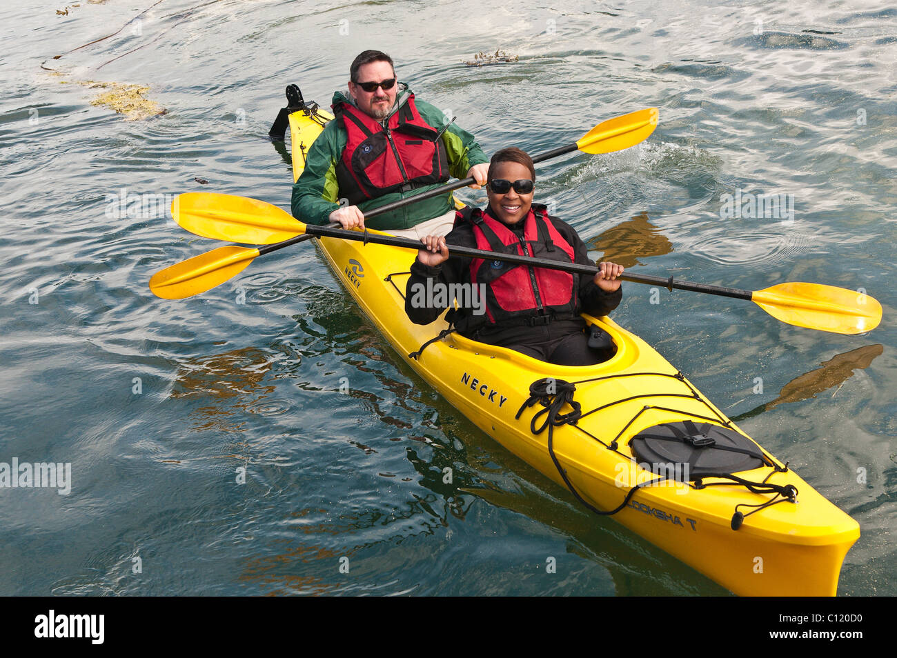 Alaska. Kayaking in LeConte Bay, Southeast Alaska. (MR Stock Photo - Alamy