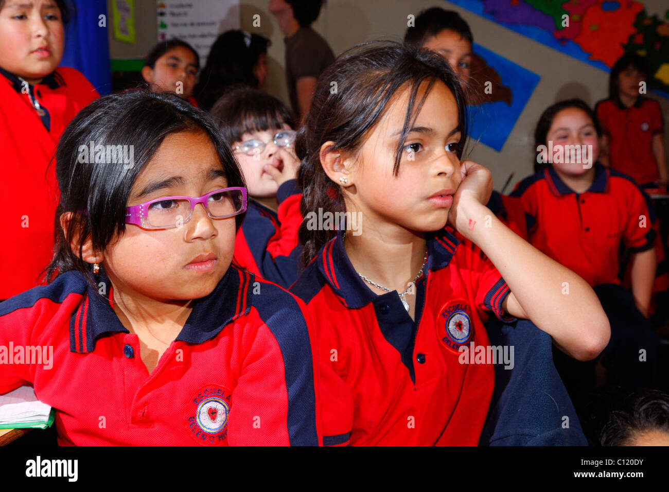 Pupils during class, Belem school, Santiago de Chile, Chile, South ...