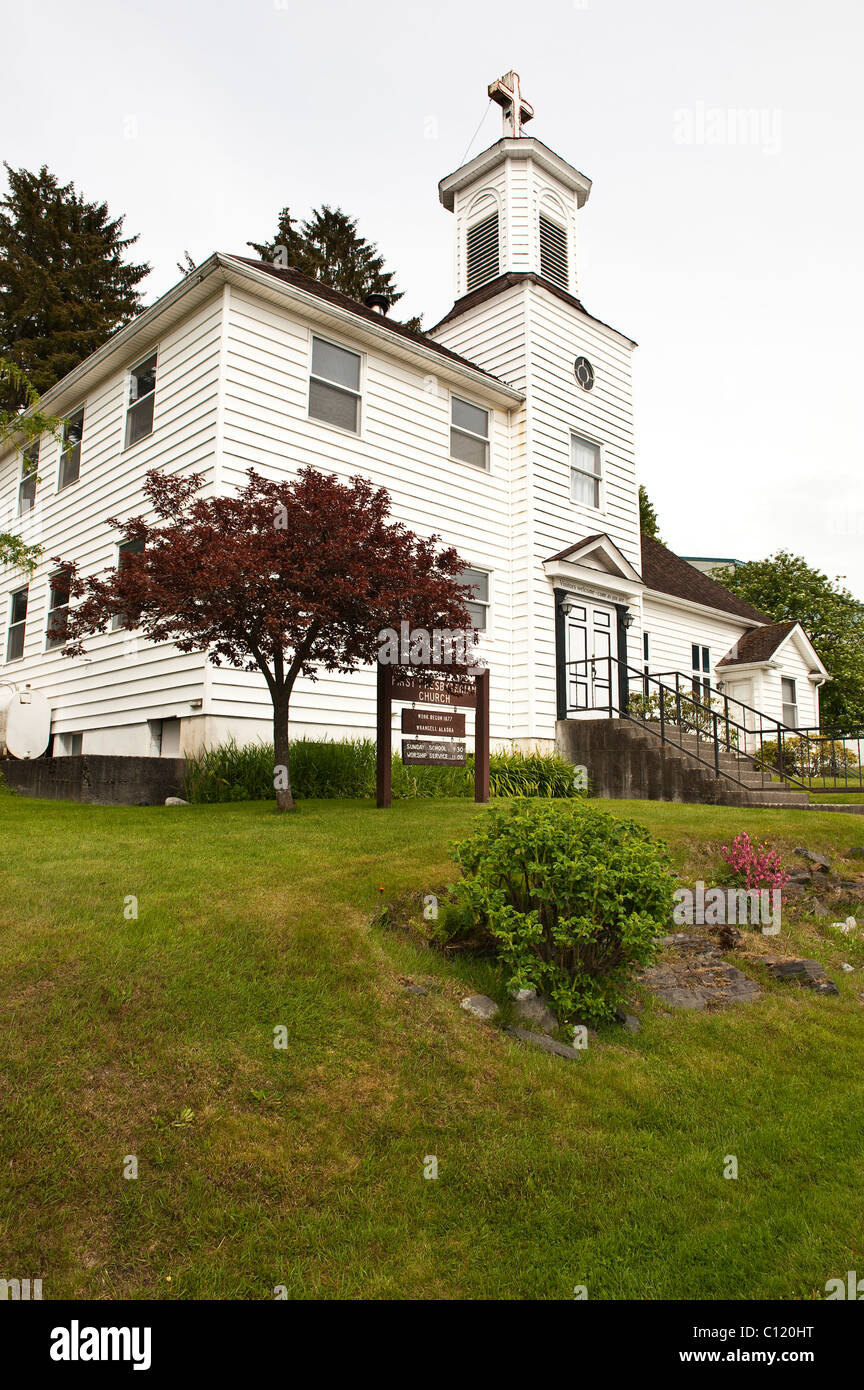 Alaska. St Philip's Episcopal Church, Wrangell, Southeast Alaska Stock ...