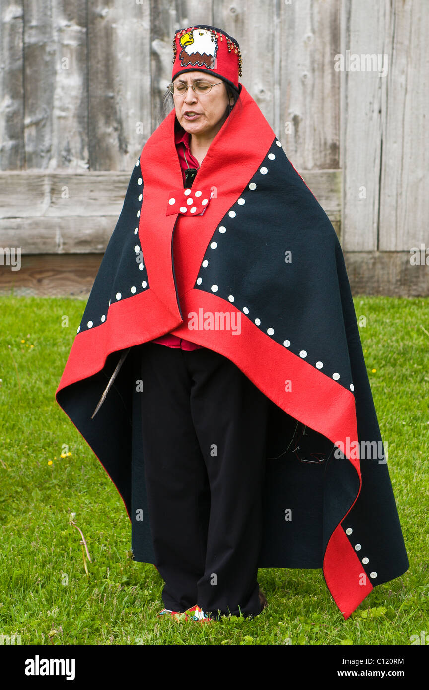 Alaska. Tlingit native performers at Chief Shakes Tribal House, Tlingit ...