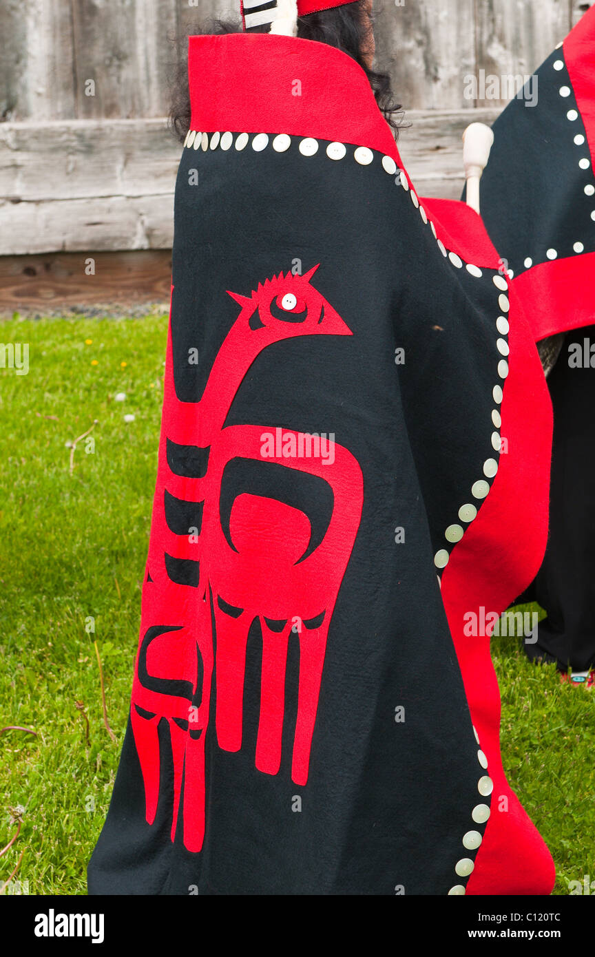 Alaska. Tlingit native performers at Chief Shakes Tribal House, Tlingit ...