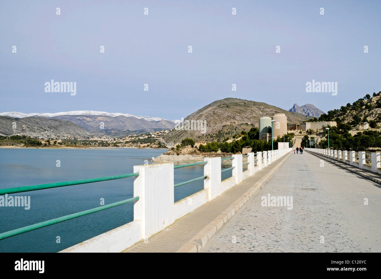 Embalse del Rio Amadorio, reservoir of the Rio Amadorio river, dam ...