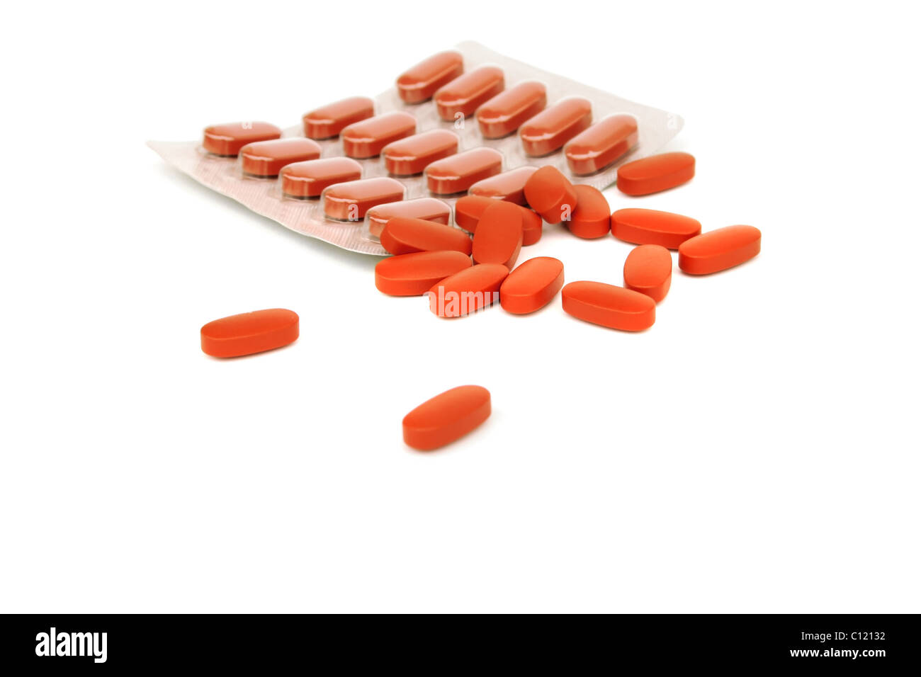 Medical tablets isolated on white background Stock Photo - Alamy