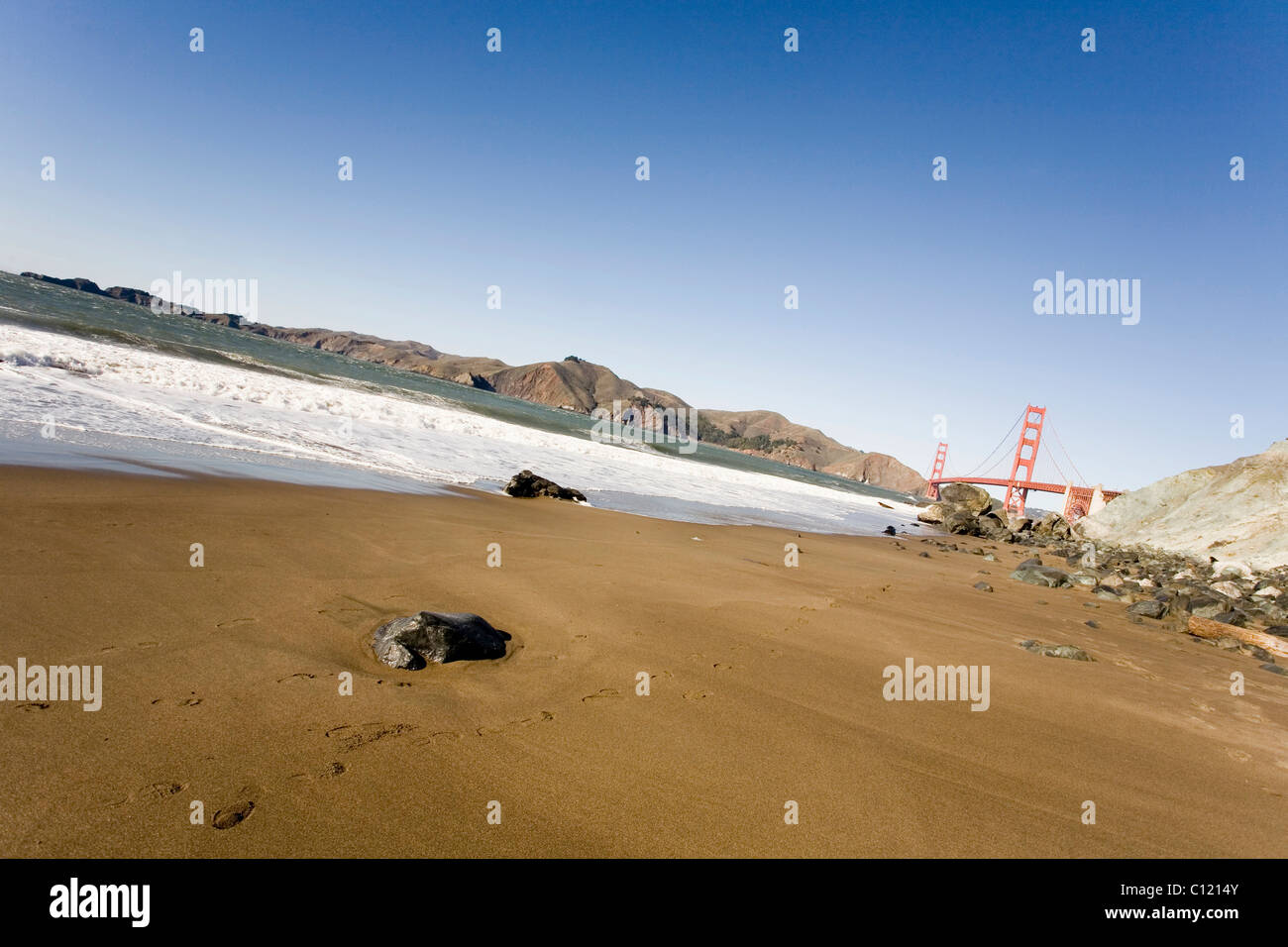 Baker Beach and Golden Gate Bridge, San Francisco, California, United ...