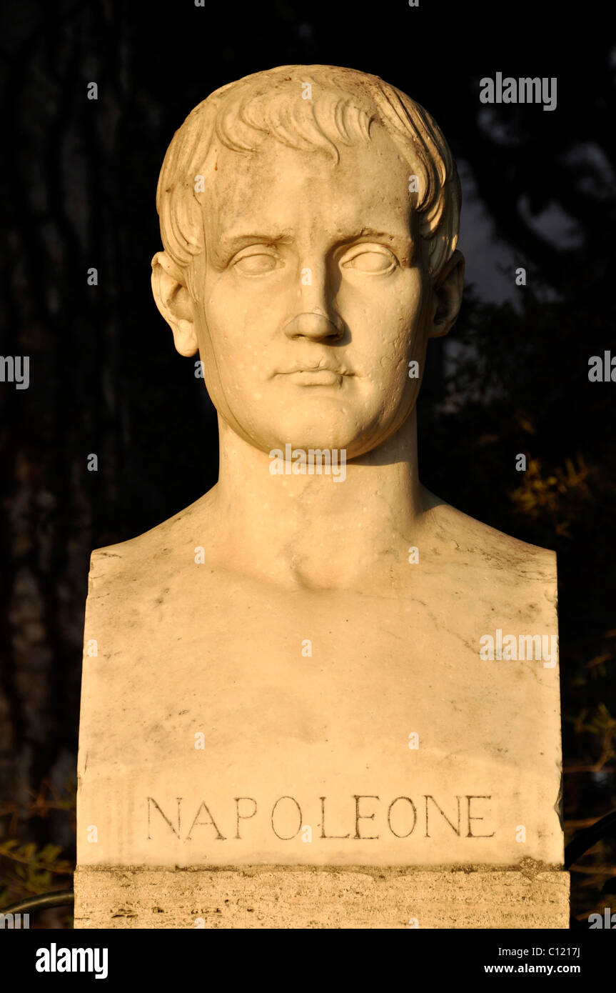Bust of Napoleon Bonaparte, the park of Villa Borghese, Rome, Lazio ...