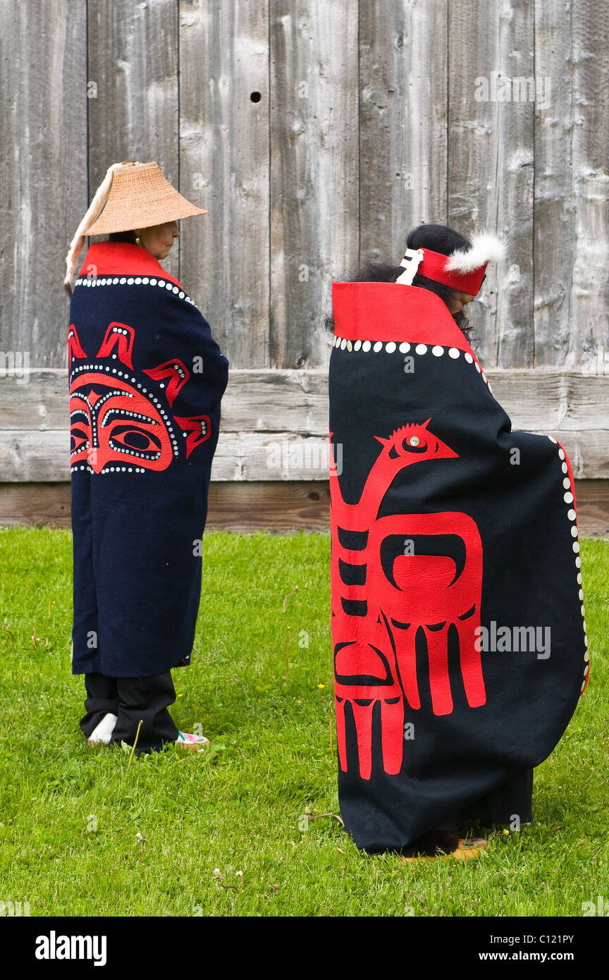 Alaska. Tlingit native performers at Chief Shakes Tribal House, Tlingit ...