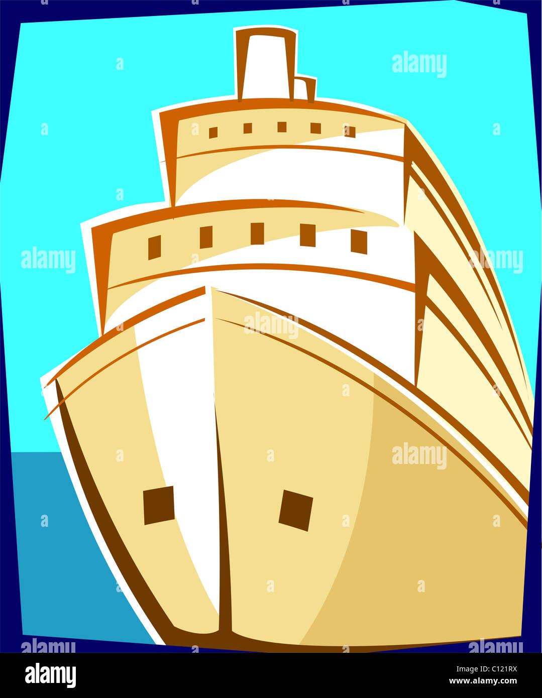 ship with brown hull at sea Stock Photo - Alamy