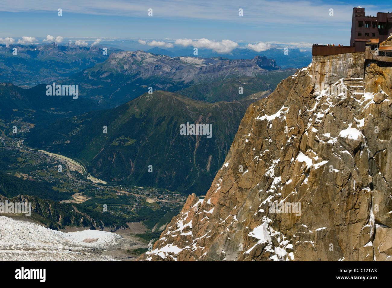 Chamonix Valley and Panoramic Terrace at Aiguille du Midi, Chamonix ...