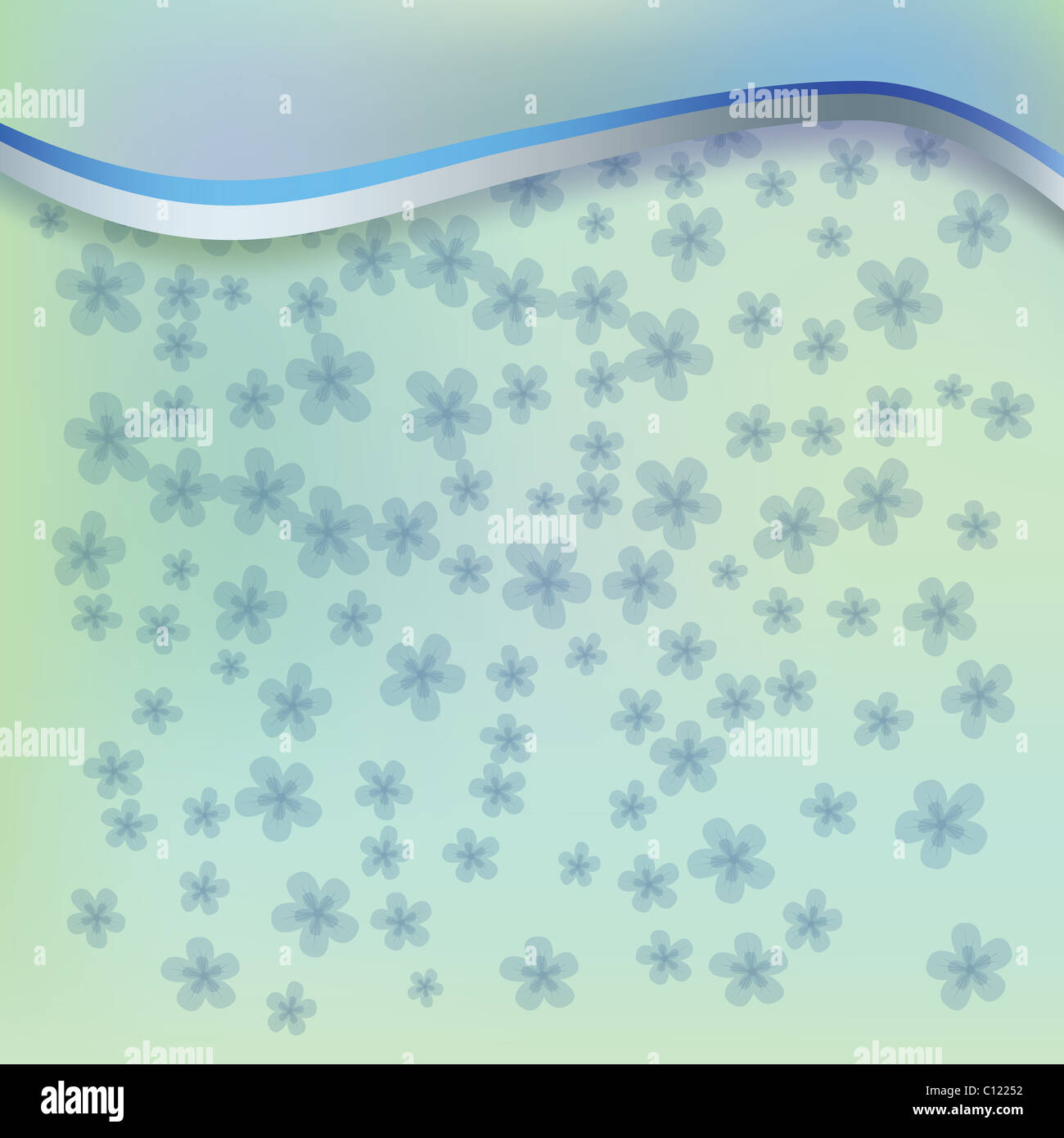 abstract floral background with small flowers and wave Stock Photo - Alamy