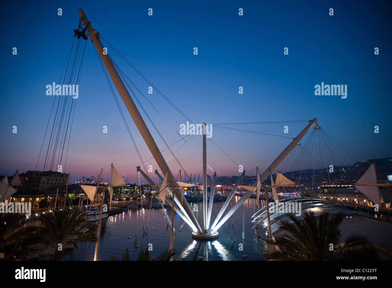 Porto Ragerra, waterfront promenade, Genova, Genoa, Liguria, Italy ...
