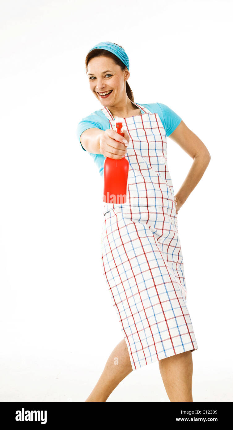 Cleaning lady at work Stock Photo - Alamy