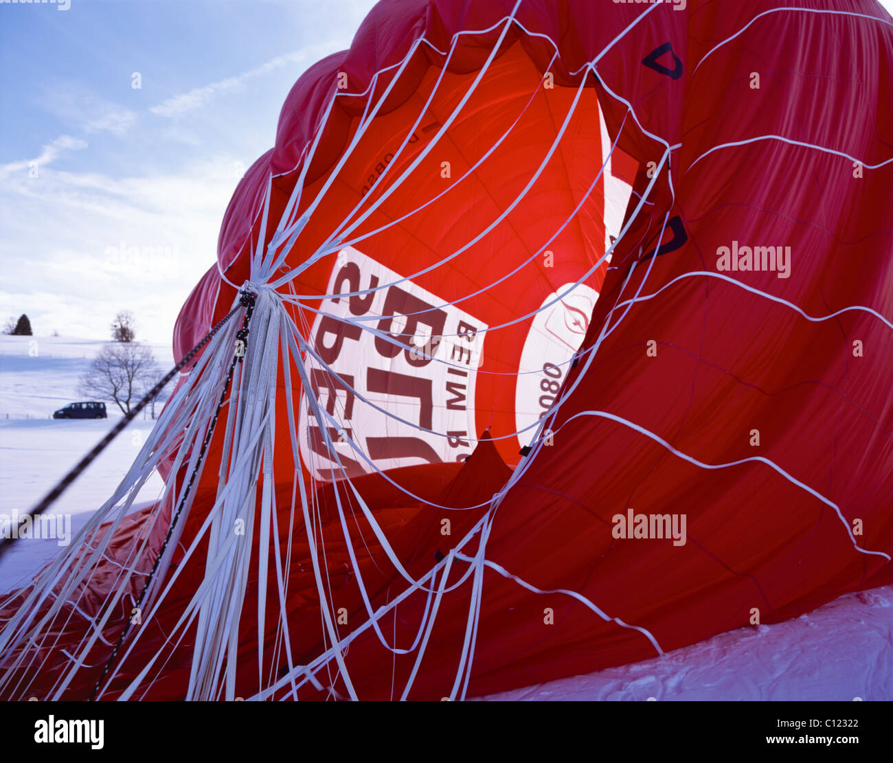 Deflated hot air balloon envelope hi-res stock photography and images ...