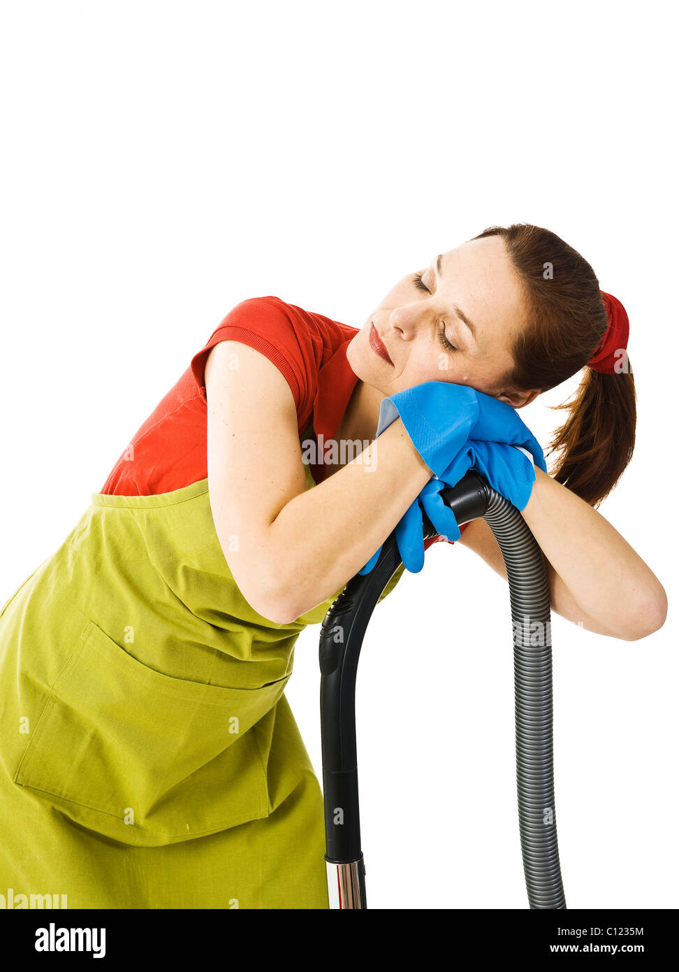 Cleaning lady at work Stock Photo - Alamy
