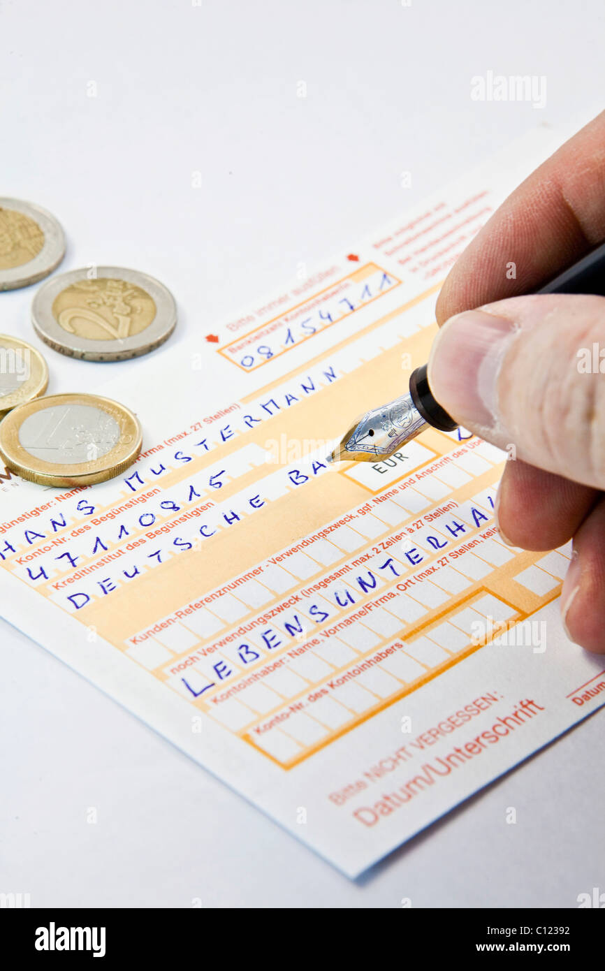 Bank transfer form hi-res stock photography and images - Alamy