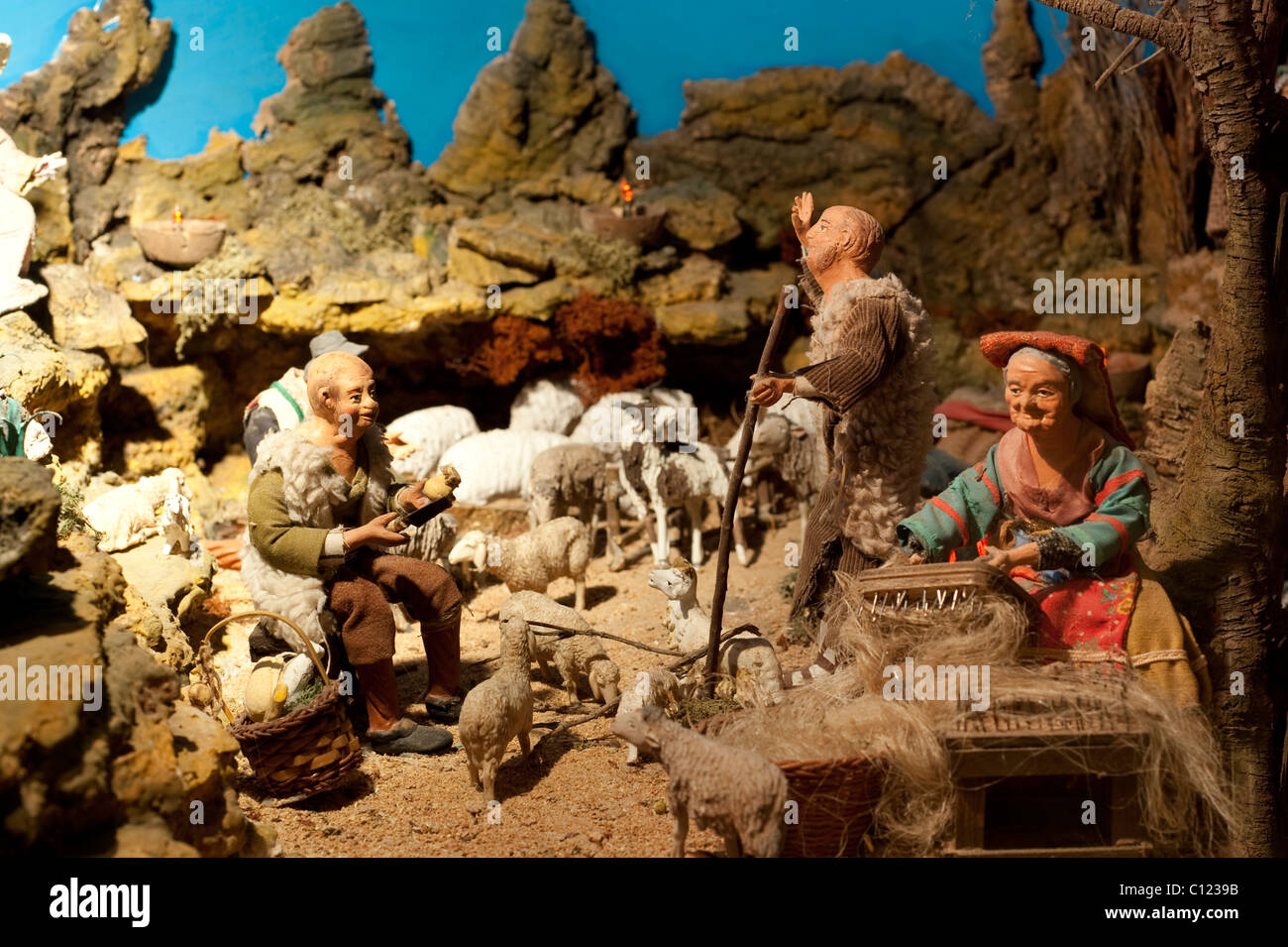 neapolitan crib figures Stock Photo - Alamy