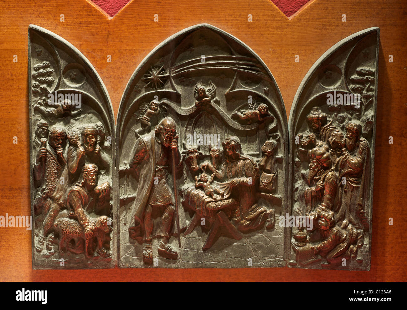 bronze figures: Holy family Stock Photo - Alamy