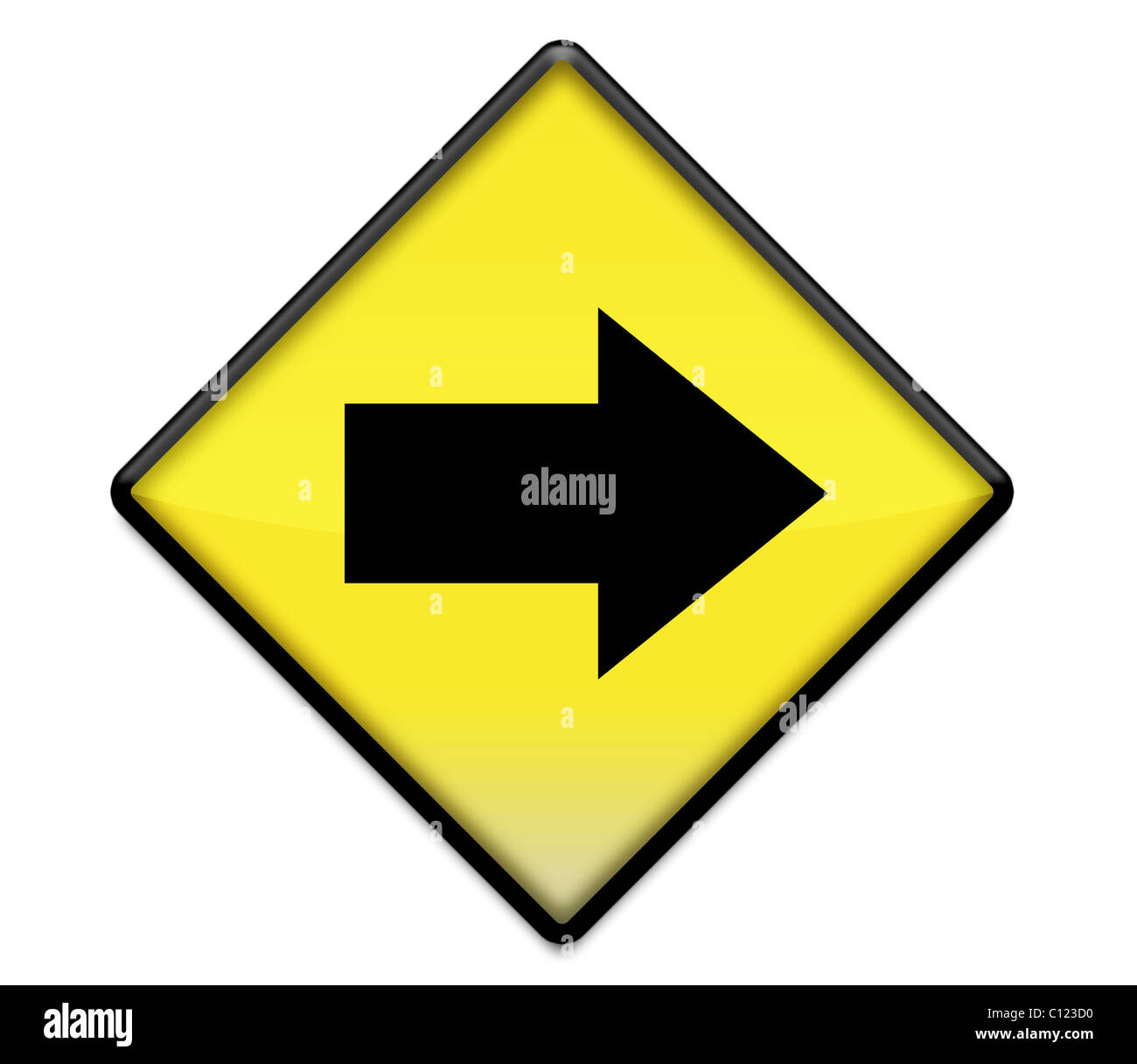 Yellow Triangle Sign Pointing Right Yellow Road Warning Sign Svg ,turn