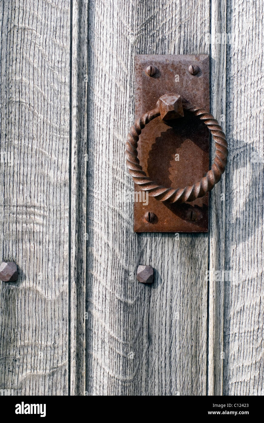 Old rustic door handle Stock Photo - Alamy