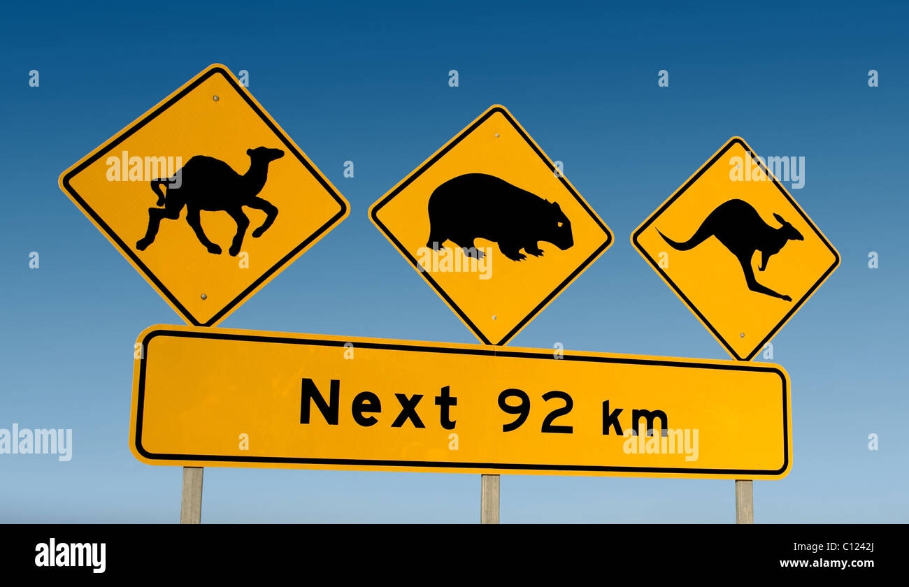 Wombat warning sign hi-res stock photography and images - Alamy