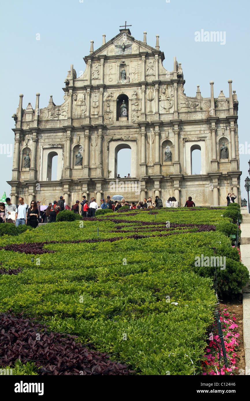The Ruins of the Church of Sao Paulo (Saint Paul) in Macau, China Stock ...