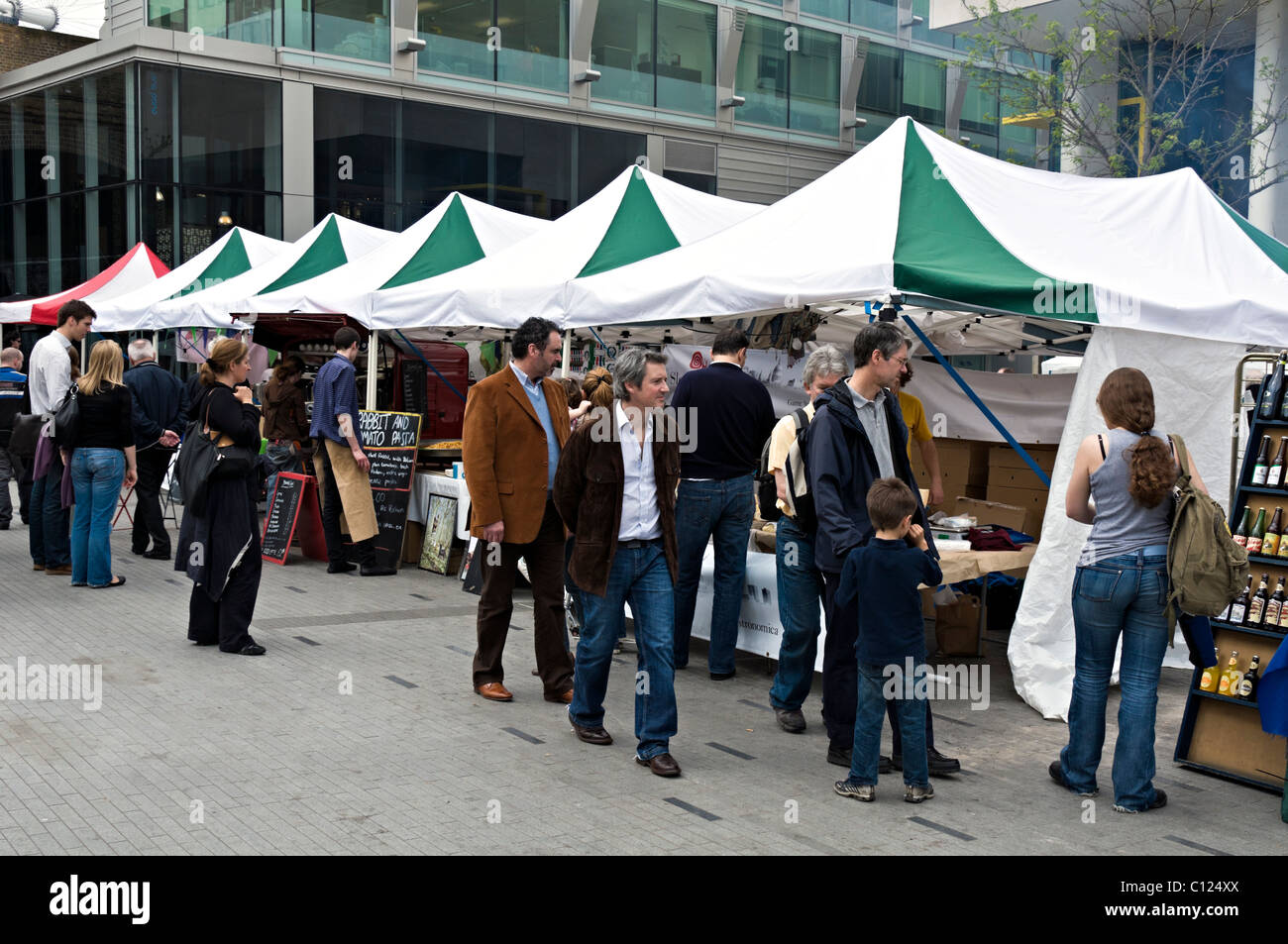 Slow food market, Southbank, London Stock Photo - Alamy