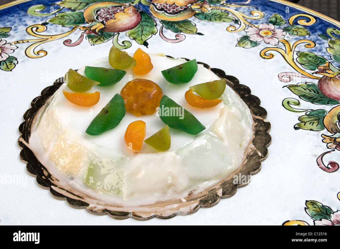 Sicilian cuisine - traditional dessert called Cassata made with ricotta ...