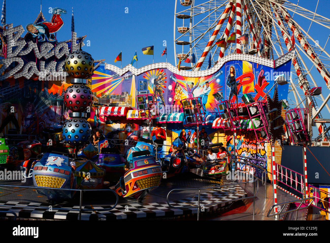Break Dance carousel, folk festival, Muehldorf am Inn, Bavaria, Germany ...