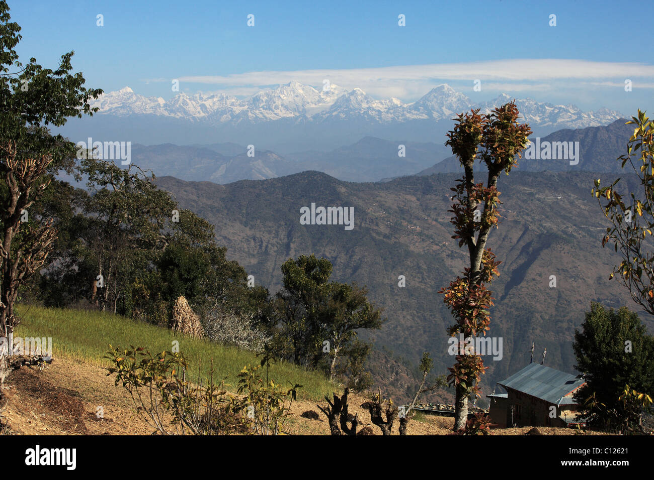 Landscape in the Nepali hills Stock Photo - Alamy