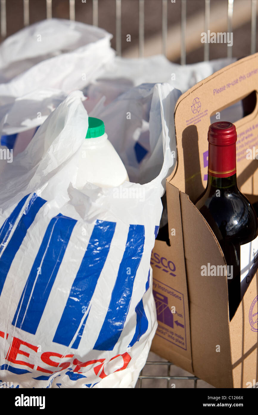 grocery shopping at local Tesco supermarket Stock Photo - Alamy