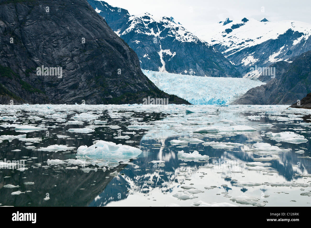 Alaska. Blue ice of LeConte Glacier in LeConte Bay, Southeast Alaska ...