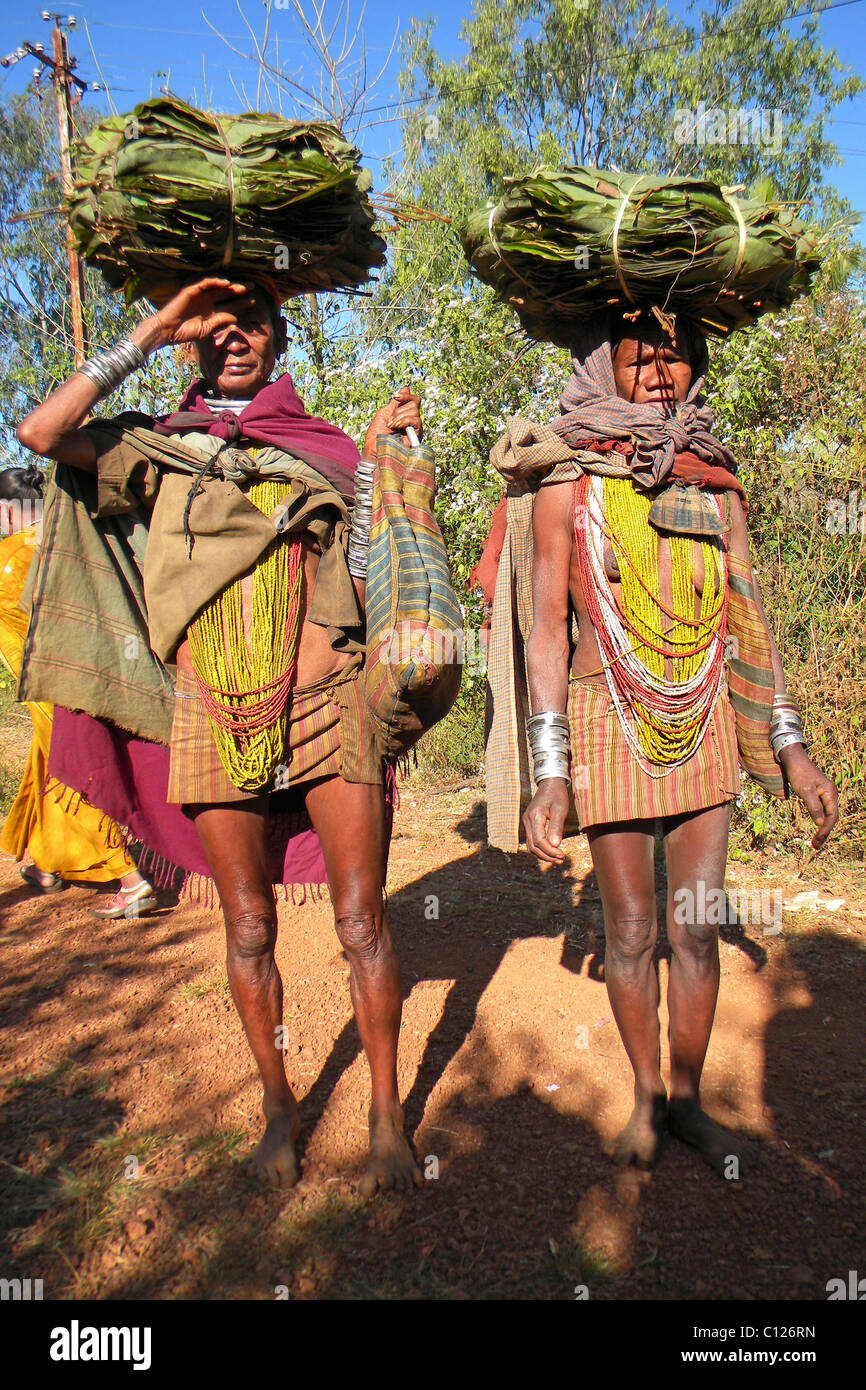 Bonda tribe, Onkudelli, Orissa, India Stock Photo - Alamy