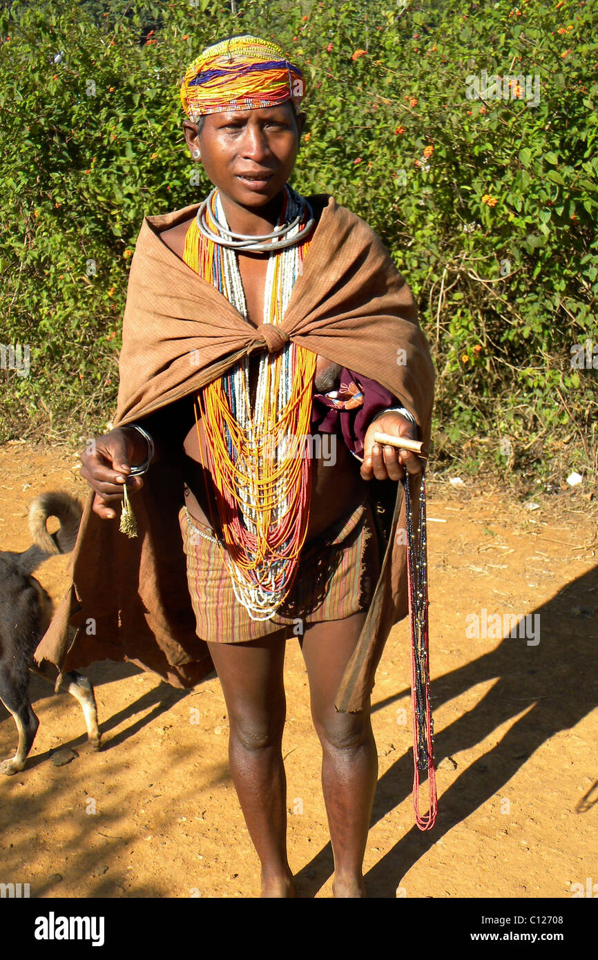 Bonda tribe, Onkudelli, Orissa, India Stock Photo - Alamy